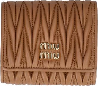 Miu Miu Matelass&eacute; Nappa Leather Wallet