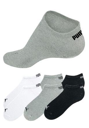 Puma Sneakersocken PUMA PU Sneaker Socks 6-pack, Damen, Gr. 39-42, schwarz-wei&szlig; (wei&szlig;, grau, meliert, schwarz), Obermaterial: 72% Baumwolle, 24% Polyester,