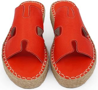 Bonateks Damen DERBTRLKY100285 Wedge Sandal, Red, 40 EU