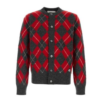 Ami Cardigan en Laine Brod&eacute; - Homme - Pulls - Multicolore - Taille: L