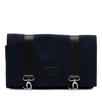 Dior Pre-owned Felt Clutch - Femme - Pre-owned - Bleu - Taille: ONE Size