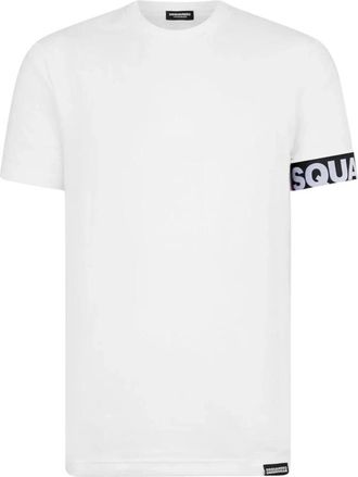 Dsquared2 Homme, Tops, Blanc, Taille: S T-shirt &agrave; col rond