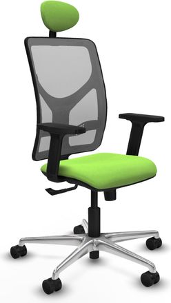 Piqueras y Crespo B&uuml;rostuhl mit Lendenwirbelst&uuml;tze, mit 2D-Armlehnen und festem Kopfteil, ausgestattet mit 3 Positionen und Schneideschaum. Mit Rollen von 65 mm Nylon, 