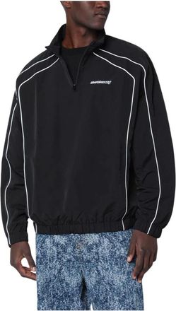 Awake NY Homme, Sweatshirts et sweats à capuche, Noir, Taille: M Felpa Zip/Cardigan