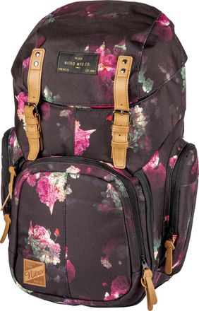 Nitro Weekender Alltagsrucksack mit gepolstertem Laptopfach, Schulrucksack, Wanderrucksack inkl. Nassfach, 42 L, Black Rose