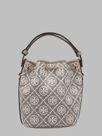 Tory Burch Womens Mini Bucket Bag T Monogram Dove Shoulder
