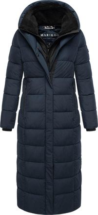 Marikoo Damen Steppmantel Pakoraa mit abnehmbarem Teddyfellkragen