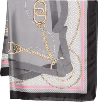 Liu Jo Schal mit Ketten- und B&auml;nder-Print - - Accessories - Damen - Mehrfarbig - ONE SIZE