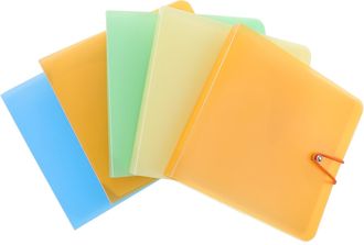 Artibetter Lurrose 5 St&uuml;ck CD DVD Organizer mit 12 F&auml;chern Verschlei&szlig;fester Aufbewahrungsordner f&uuml;r CDs DVDs Praktisch f&uuml;r Auto Zuhause und Unterwegs Zuf&auml;llige F