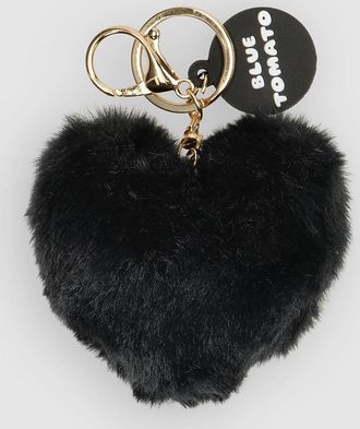 Blue Tomato Heart Bag Charm black
