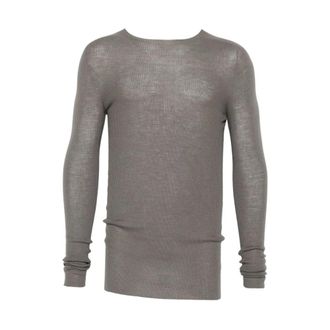 Rick Owens Gerippter Rundhalsausschnitt - - Knitwear - Herren - Grau - M