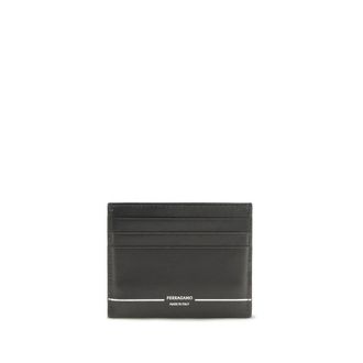 Ferragamo Mens Black Calf Leather Bos Taurus Wallet