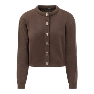Rotate Fester Strick Cardigan - - Knitwear - Damen - Braun - S