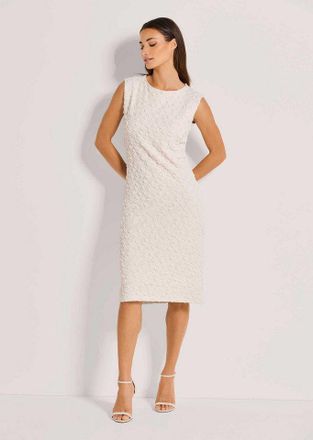 Madeleine Midikleid Elegantes &auml;rmelloses Kleid mit Struktur Strukturqualit&auml;t mit Rundhalsausschnitt, knieumspielende L&auml;nge