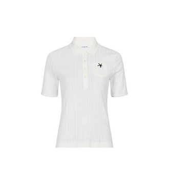 Lacoste Polo &agrave; maille pointelle en coton