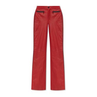 Diesel Lederhose L-Insey - - Trousers - Damen - Rot - 3XS