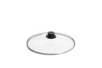Woll Sicherheitsglasdeckel, rund, &Oslash; 32 cm, Deckelknopf mit permanenter Entl&uuml;ftung, Edelstahleinfassung, transparent, backofenfest bis 250&deg;