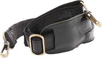 Leconi Bandoulière en Cuir et Nylon Large pour Sacs, Réglable en Longueur 4x150cm, Noir LEC-R2