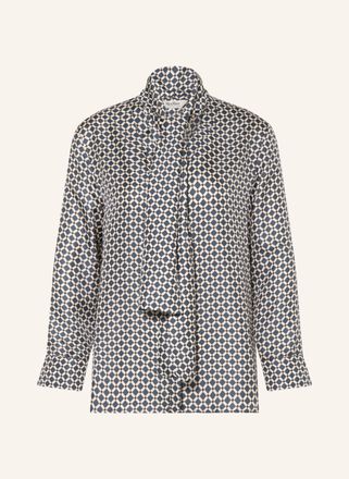 Max Mara Seidenbluse Vittoria Mit Abnehmbarer Schluppe blau