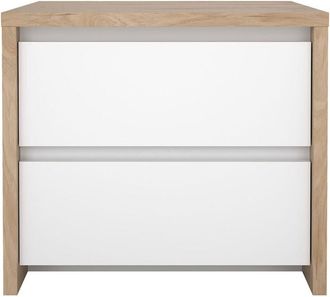 ebuy24 Next Nachttisch 2 Schubladen weiß Hochglanz