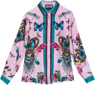 Versace Jeans Couture Femme, Blouses et Chemises, Multicolore, Taille: 38 FR Camicia Twill Cabinet