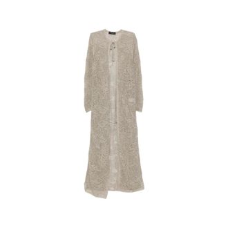 Fabiana Filippi Femme, Robes, Vert, Taille: 42 FR Knitted Tie-Detail Maxi Dress