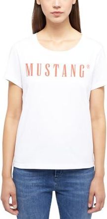 Mustang Jeans Style Alma T-Shirt, General White 2045, XXLgrande Taille Femme