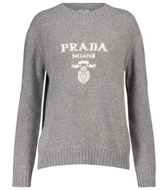 Prada Pull en laine et cachemire à logo