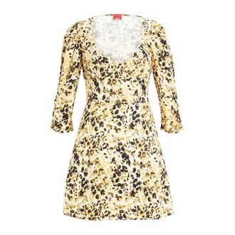 HUGO BOSS Hugo - Minikleid f&uuml;r Damen (Gelb/Braun)