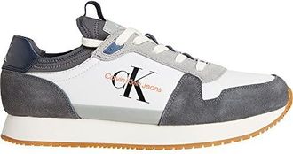 Calvin Klein Baskets en Cuir Gris Sock Laceup NY-LTH