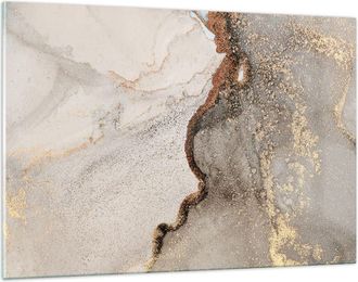 Arttor Wandbilder Dekoration Wohnzimmer Stein Sand Abstraktion Bilder auf Glas 120x80cm Glasbild Schlafzimmer K&uuml;che Deko Wand Kunstdruck Art Gro&szlig; XXL Wanddek