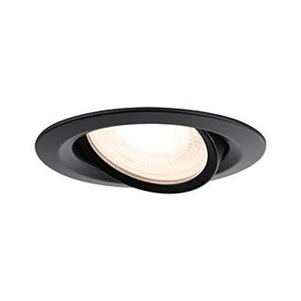 Paulmann 92460 Spot encastré Nova Plus IP65 orientable rond max. 35W gradable 93mm Noir mat Alu zinc GU5,3 / GU10 - sans ampoule