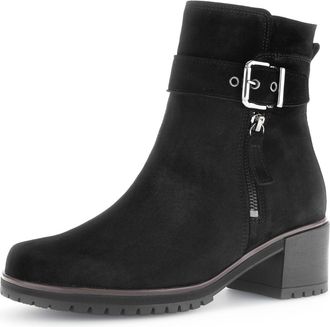 Gabor Damen Biker Boots, Frauen Stiefeletten,Best Fitting,Warmfutter,uebergangsschuhe,uebergangsstiefel,hoch,schwarz (Ra.cogn.),38.5 EU / 5.5 UK