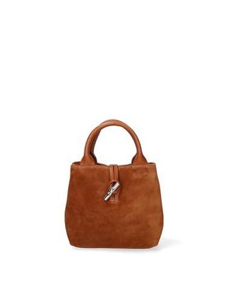 Gave Lux Sac à main pour femme en cuir véritable fabriqué en Italie 20 x 20 x 12 cm, Cuir foncé, Taille unique