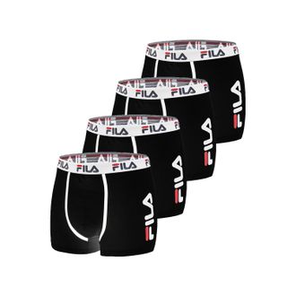 Fila Fila Herren Boxer FI/1BCX4/FU5040 Boxershorts,4-er pack,black N, M