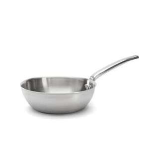 De Buyer De Buyer - Sauteuse bombée en inox 3 couches ALCHIMY - 24 cm - Fabriquée en France, Sans PFAS, Maîtrise de la Cuisson, Inox 18/10, Tous Feux + Four, F