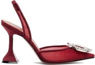 Amina Muaddi Femme, Chaussures, Rouge, Taille: 37 1/2 EU Escarpin CL 95 mm