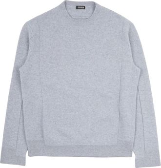Ermenegildo Zegna Homme, Pulls, Bleu, Taille: L Maille &agrave; col rond