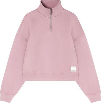 Emporio Armani Femme, Sweatshirts et sweats &agrave; capuche, Rose, Taille: 36 FR SweaT-shirt Zipp&eacute; en Jersey