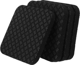 Lurrose 4 St&uuml;ck Pack rutschfeste Sto&szlig;d&auml;mpfer Fu&szlig;matten 10x10cm aus Doppelseitigem Silikon Vibrationsd&auml;mpfende Laufband und Fitnessger&auml;te Schutzmatten f&uuml;r Bode