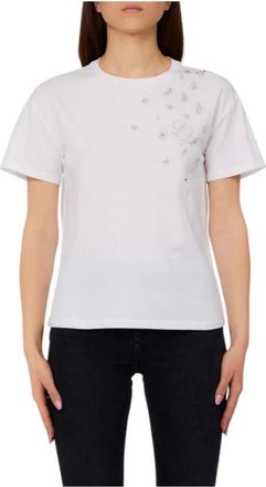 Liu Jo Femme, Tops, Blanc, Taille: 36 FR BCO LJ Motif T-shirt