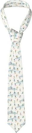 Generic Cravate DAffaires Skieurs Et Snowboarders Hiver Vintage Confortable Tie Classique Cravate Pour Travail C&eacute;l&eacute;brations Accessoires