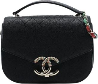 Chanel Sac bandouli&egrave;re Chanel doccasion en cuir caviar matelass&eacute; - Femme - Pre-owned - Noir - Taille: ONE Size