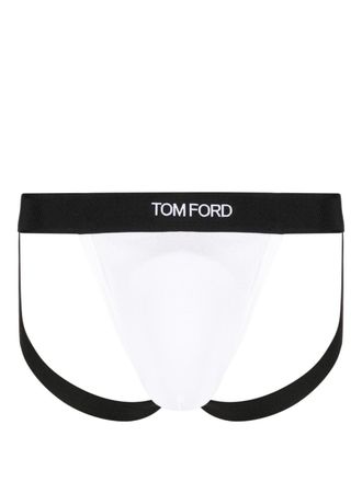 Tom Ford slip &agrave; taille logo - Blanc