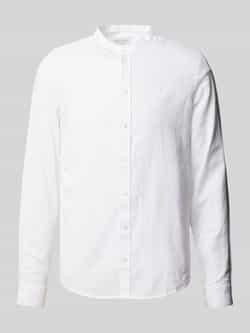 Casual Friday Regular Fit Leinenhemd mit Stehkragen Modell Anton