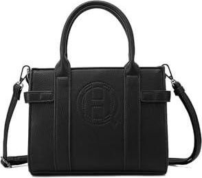 Queen Helena Grand sac à main avec bandoulière amovible élégant femme M1060N, Noir