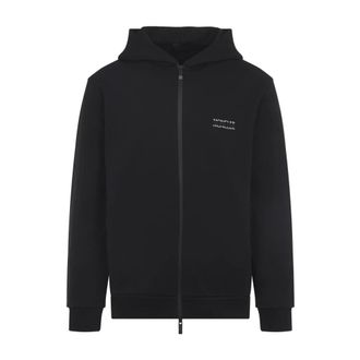 Moncler Cotton Zip-Through Hoodie - - Sweatshirts & Hoodies - Herren - Schwarzk - 2XL
