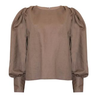 Jovonna London Damen, Blusen & Hemden, Braun, SGr&ouml;&szlig;e