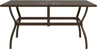 vidaXL Table de jardin Marron 140x80x72 cm Acier Vidaxl