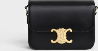 Celine Teen Triomphe Shoulder Bag - Black